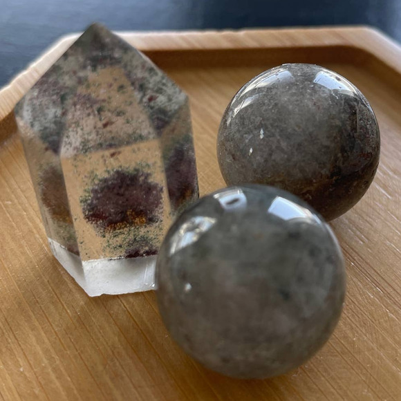 Crystal Rock | Other | Garden Quartz Mini Point And Sphere Set Three ...